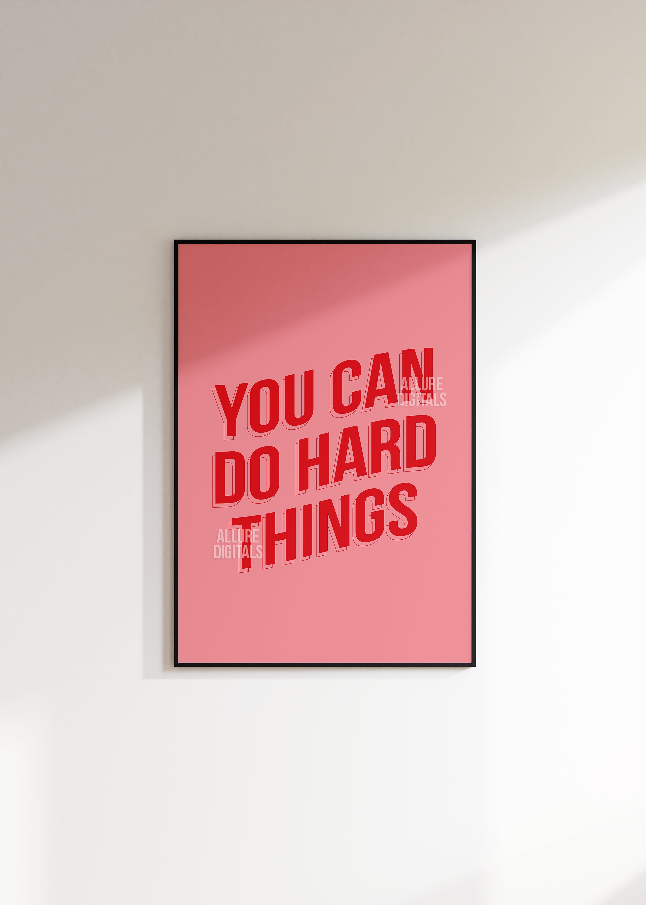 You Can Do Hard Things Poster Print | Printable File | Typography Wall ...