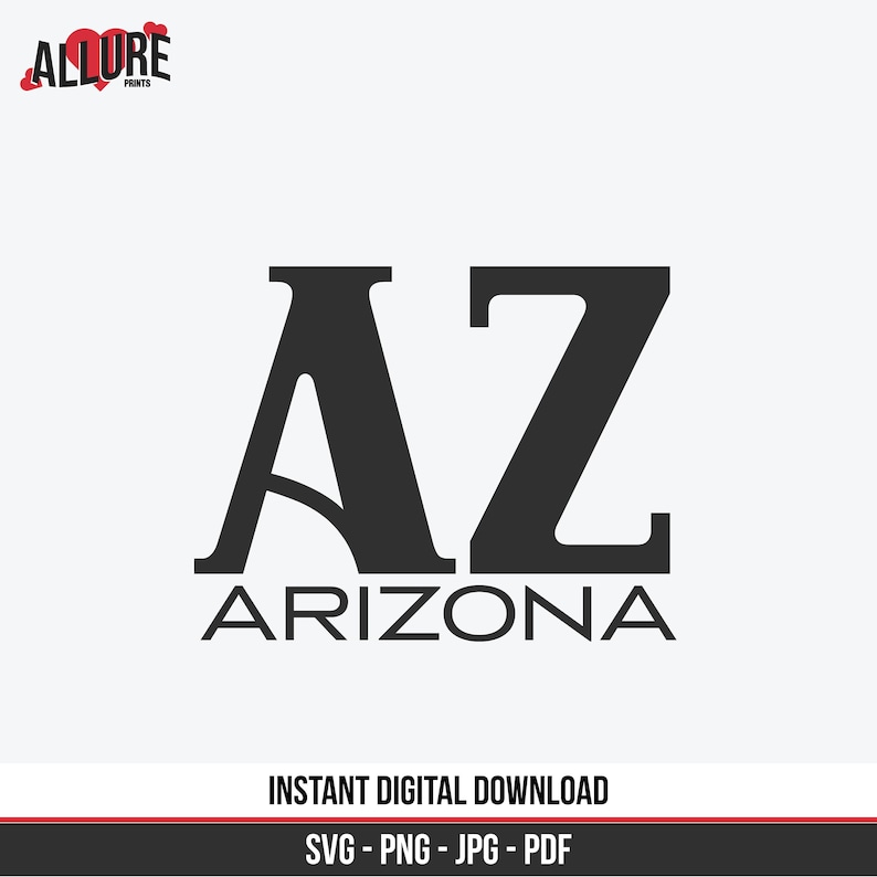 AZ Arizona State - Style 1 | AZ State Svg | Cricut Svg | State Svg ...