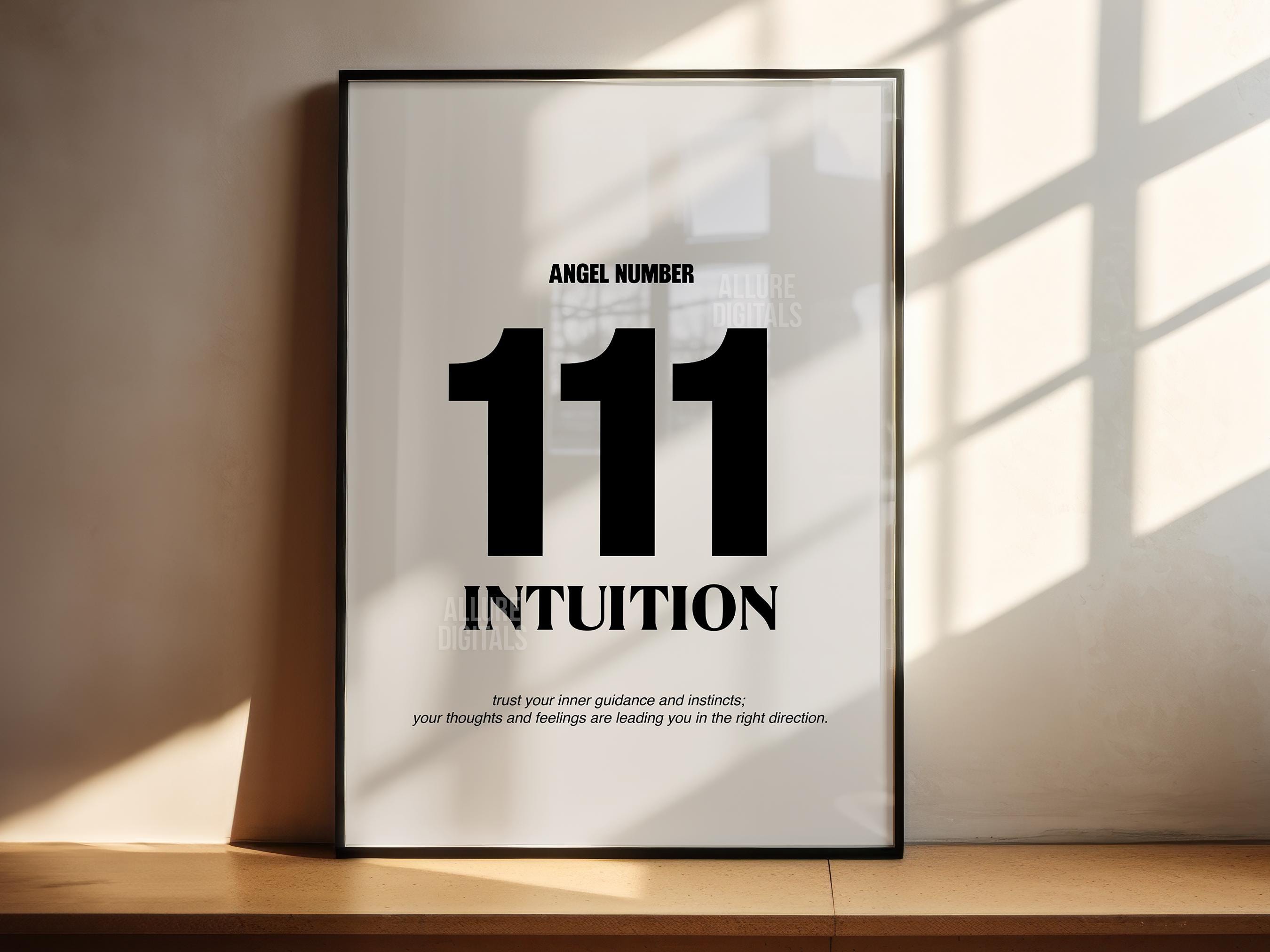 Angel Number 111 Intuition Poster Print | Printable File | Aesthetic ...