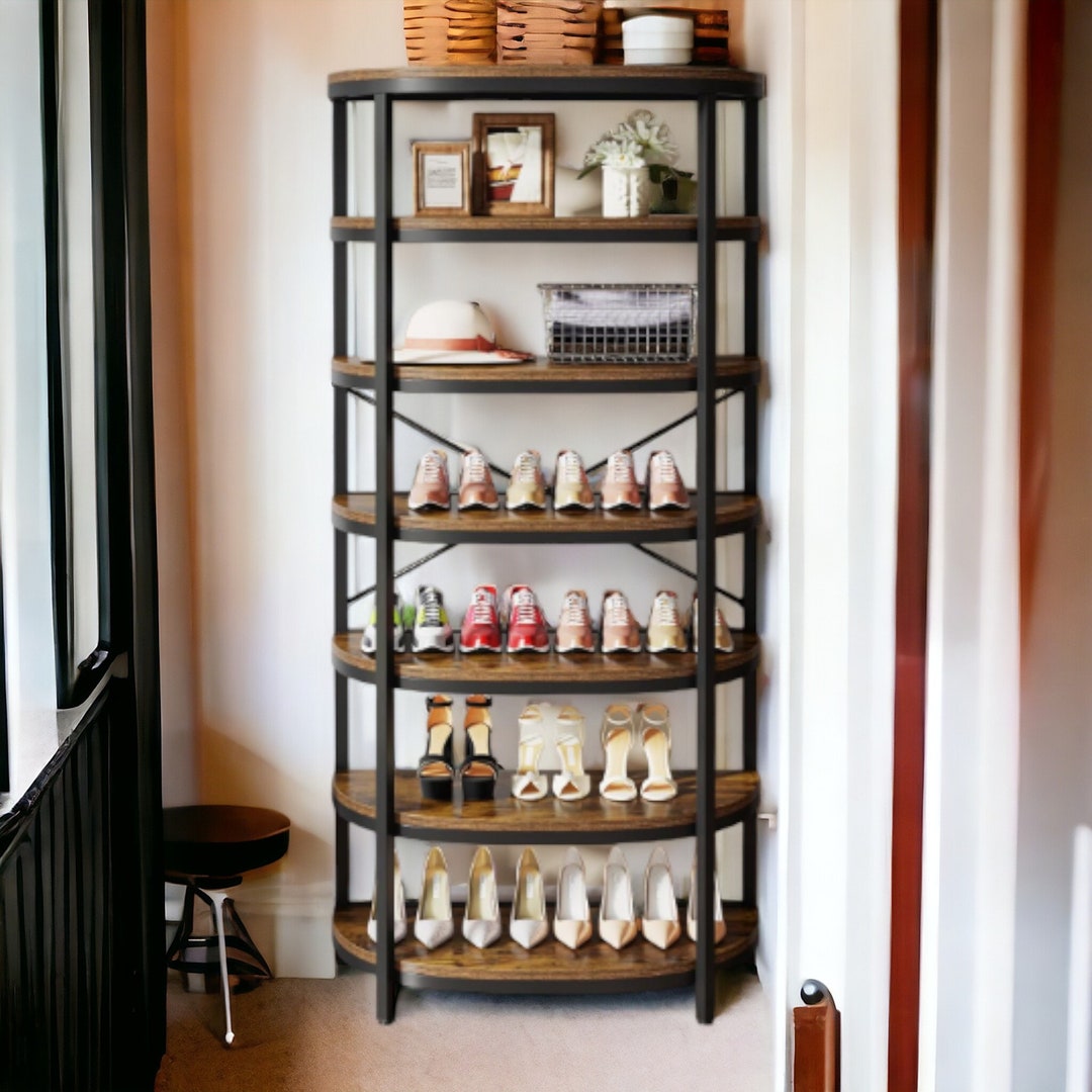 Vertical Shoe Rack, 7 Tier Tall Shoe Storage Organizer, Large Shoe ...