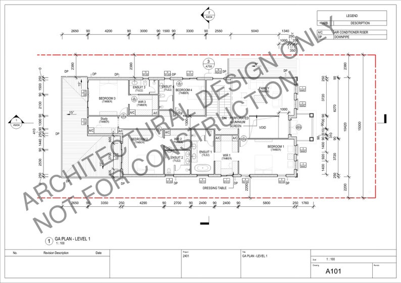 French Provincial House Floor Plan: 5 Bedroom, Narrow Lot (PDF & CAD ...