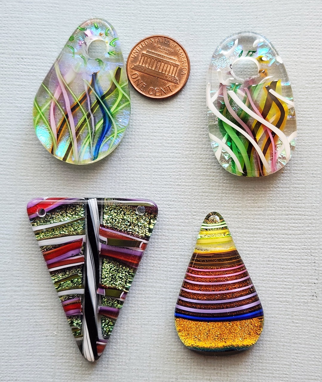 Choice of 1 Vintage David Christensen Furnace Glass Overlay Dichroic ...