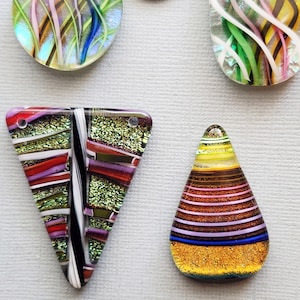 Choice of 1 Vintage David Christensen Furnace Glass Overlay Dichroic ...