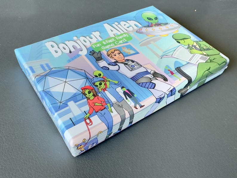 Bonjour Alien Family Game Cards. Fast & Fun Party or Vacation Game With ...