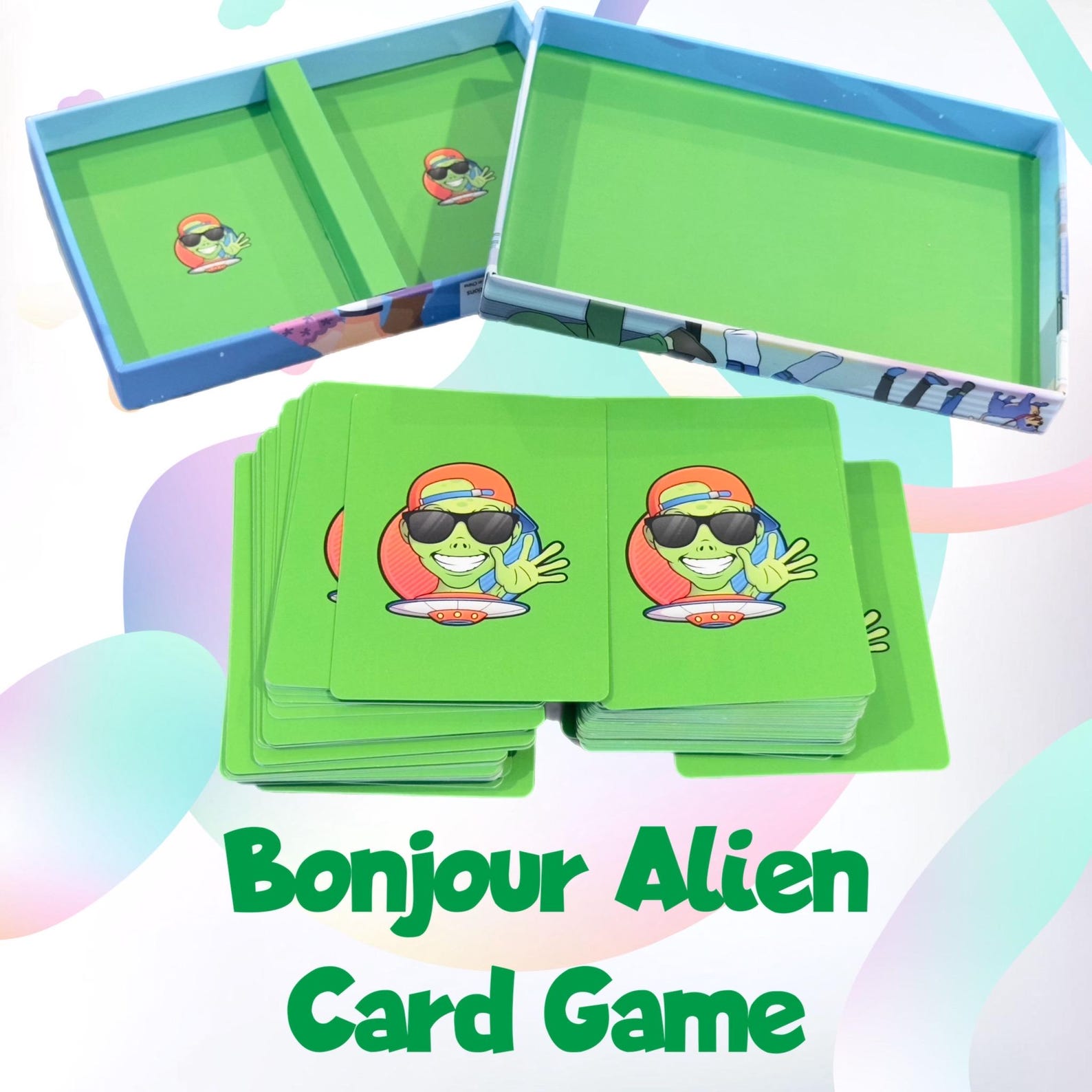 Bonjour Alien Family Game Cards. Fast & Fun Party or Vacation Game With ...