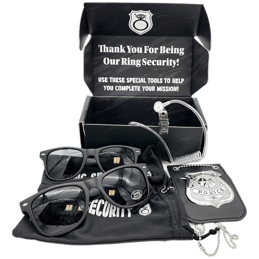 Ring Security Proposal Gift for Ring Bearer Boy Includes 2 Different Size Sunglasses, Special ...