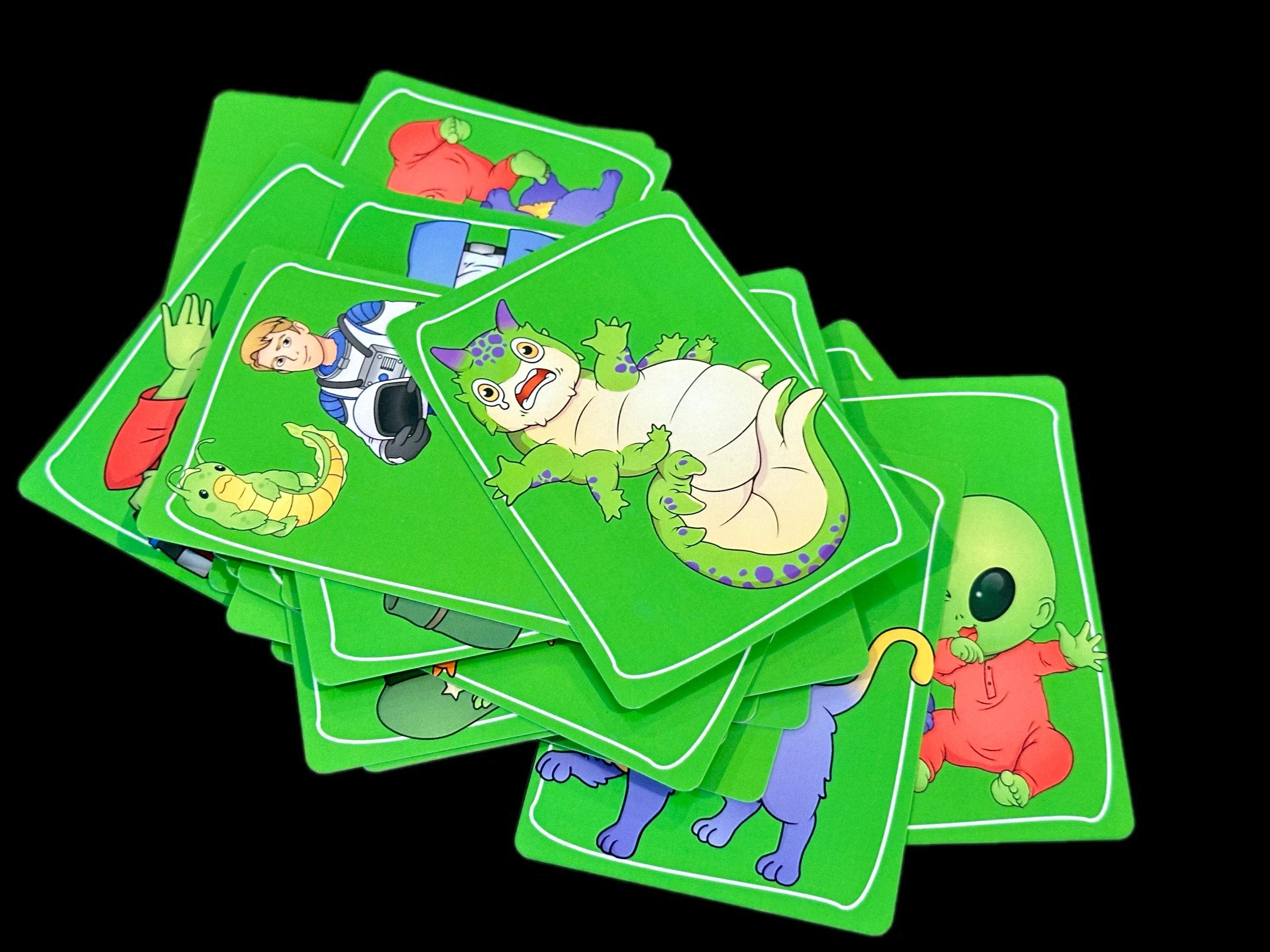 Bonjour Alien Family Game Cards. Fast & Fun Party or Vacation Game With ...