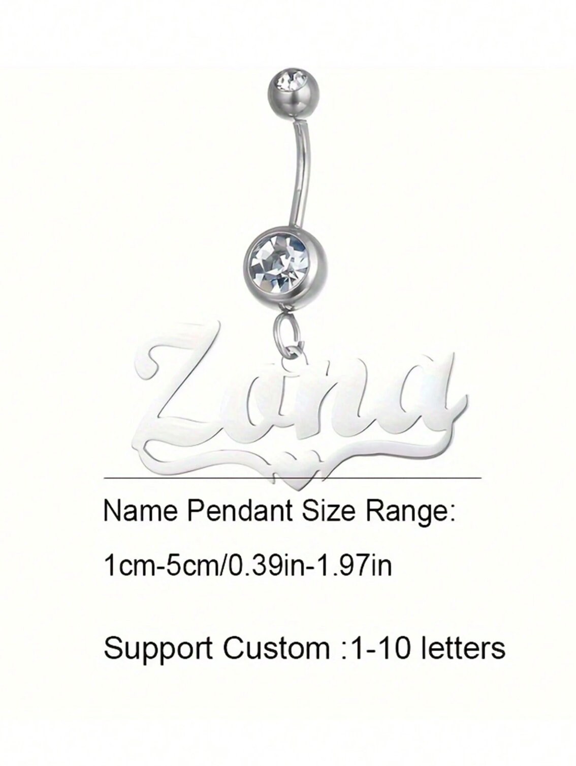 Custom Name Belly Ring ,name Belly Rings , Personalized Birthday Gift ...