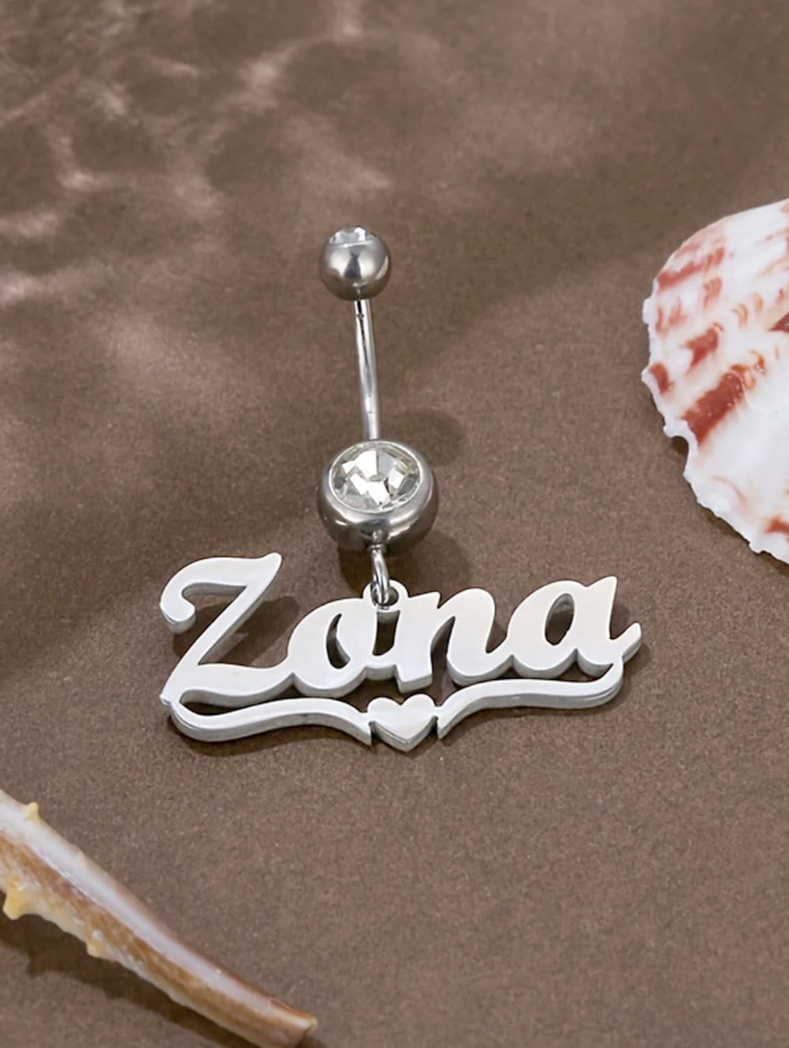 Custom Name Belly Ring ,name Belly Rings , Personalized Birthday Gift ...