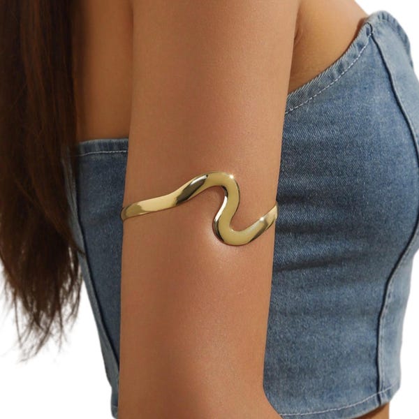Gold Arm Cuff - Etsy
