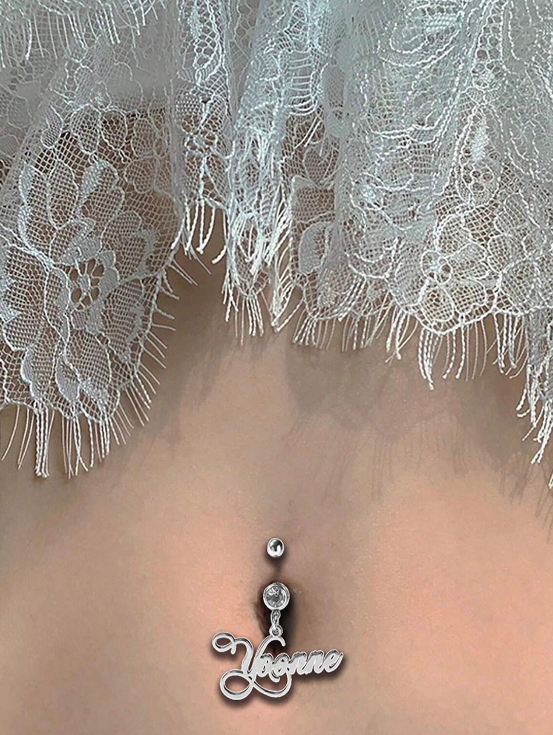 Custom Name Belly Ring ,name Belly Rings , Personalized Birthday Gift ...