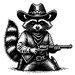 Raccoon Cowboy SVG Digital File Cowboy Raccoon Svg Raccoon Bundle Cute ...