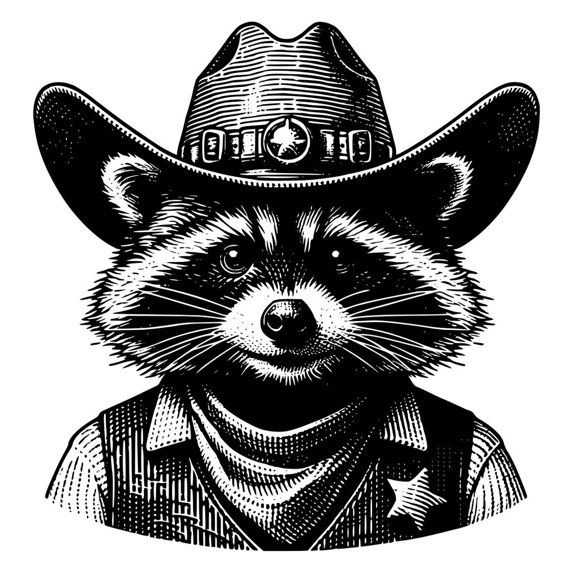 Raccoon Cowboy SVG Digital File Cowboy Raccoon Svg Raccoon Bundle Cute ...