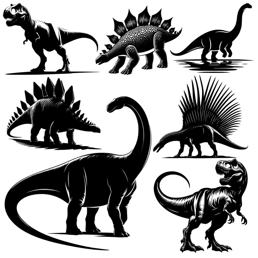 Mixed Dinosaur SVG PNG Bundle Dinosaur Bundle Dinosaur Clipart Dinosaur ...