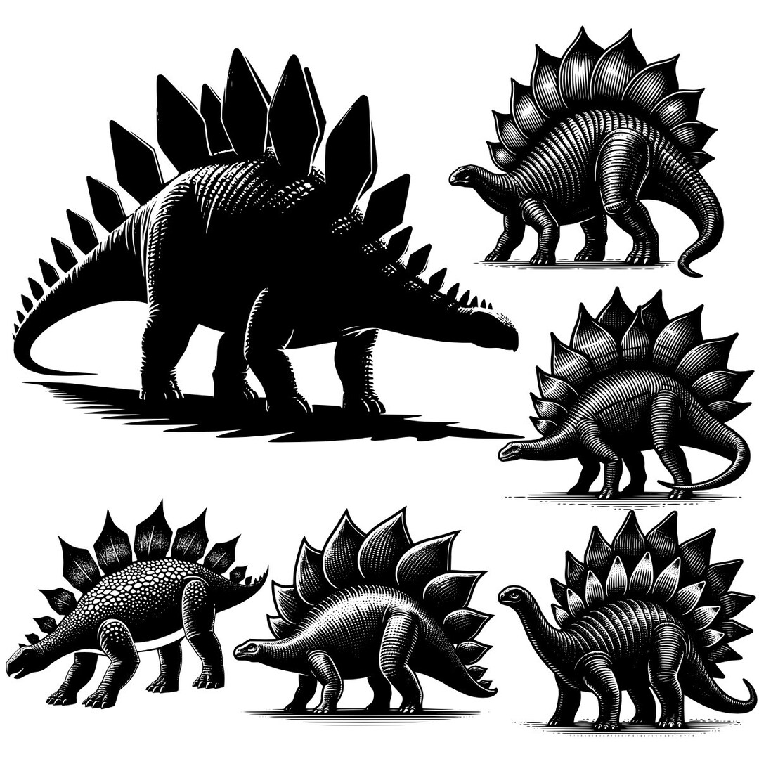 Stegosaurus Dinosaur SVG PNG Bundle Dinosaur Bundle Dinosaur Clipart ...