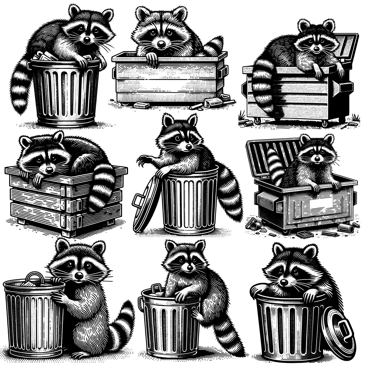 Trash Panda Raccoon SVG Raccoon Svg Bundle Raccoon PNG Trash Svg Bundle ...