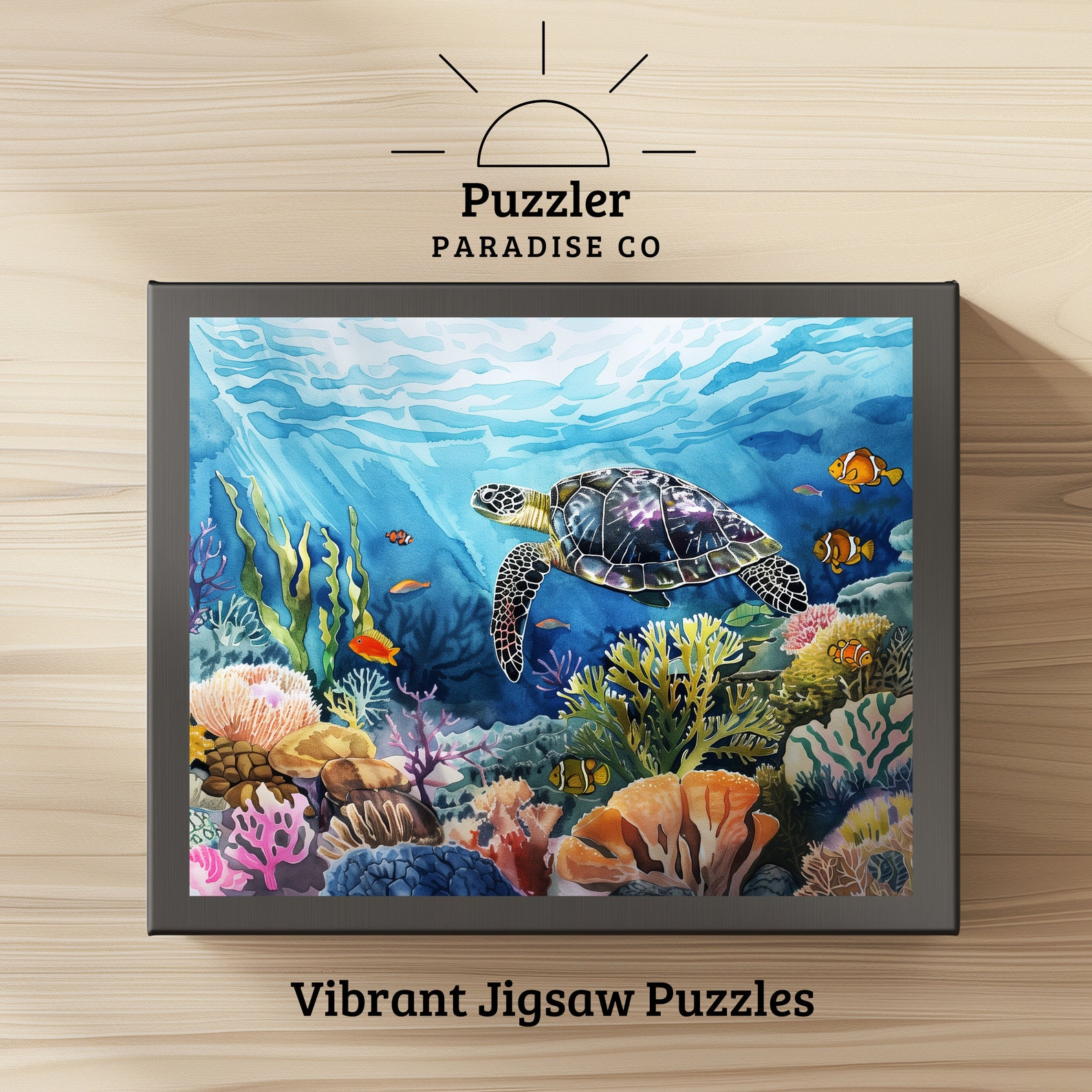 Sea Turtle Tropical Corral Reef Ocean Jigsaw Puzzle - 500 Piece Puzzle ...