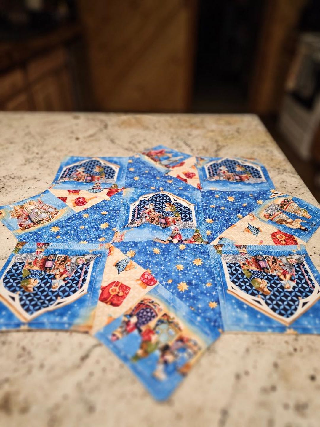 Small Nativity Scene Table Runner Quilted Fabric Christmas Decor - Etsy