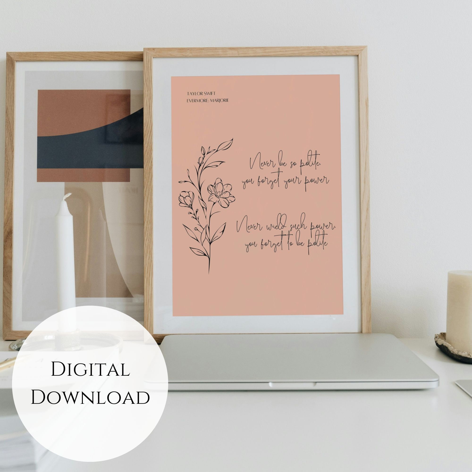 Taylor Swift: Evermore, Marjorie Printable Wall Art / Motivational ...