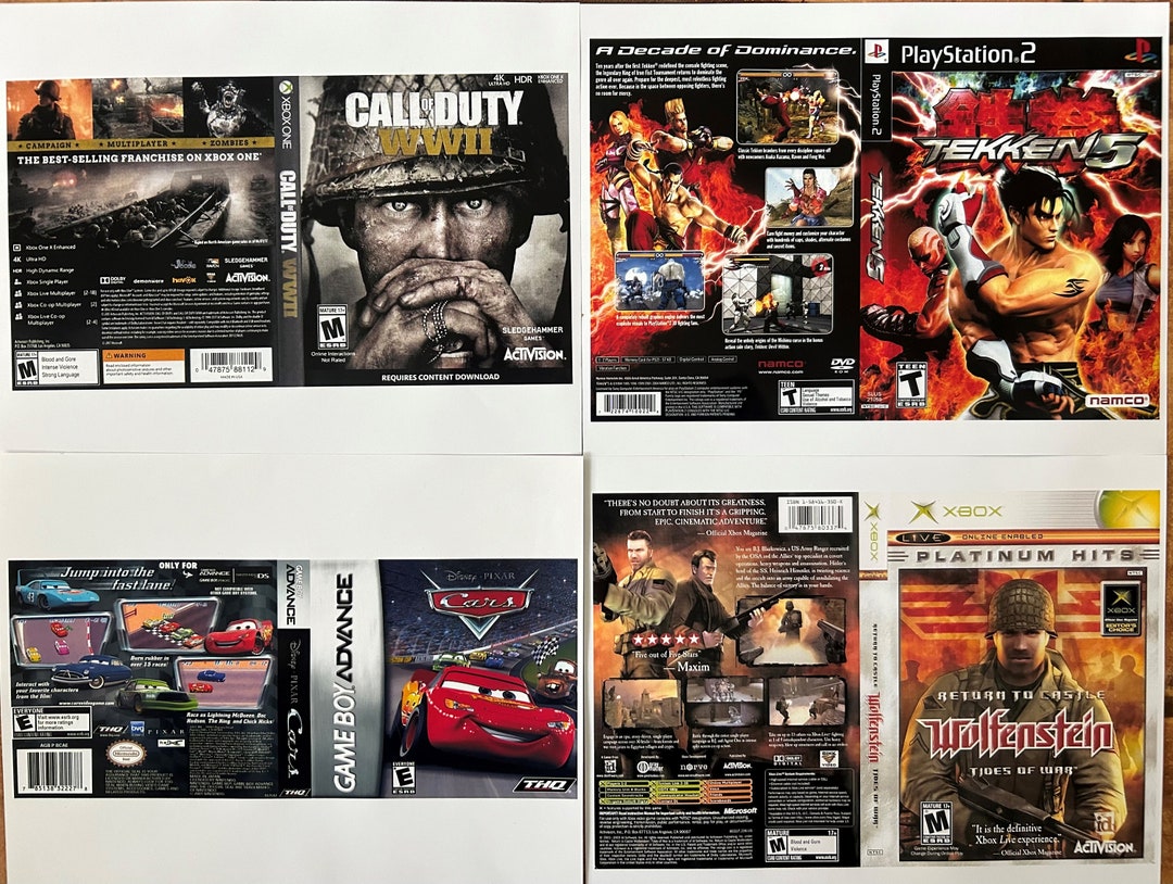 10 Replacement Video Game Cover Inserts From Any Console Printed on ...