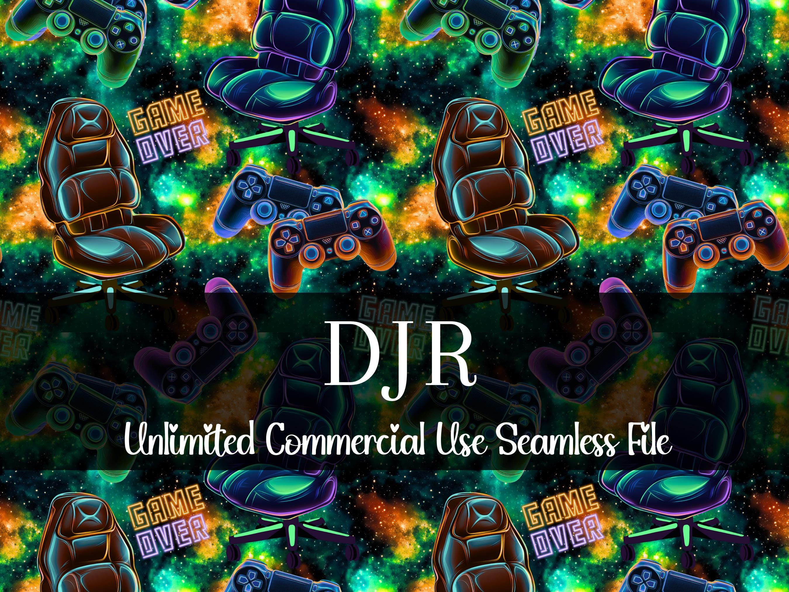 Vibrant Video Game Seamless Print | Watercolor Repeating Pattern ...