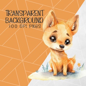 Baby Dingo PNG | Australian Animals Clipart | Watercolor Clipart ...