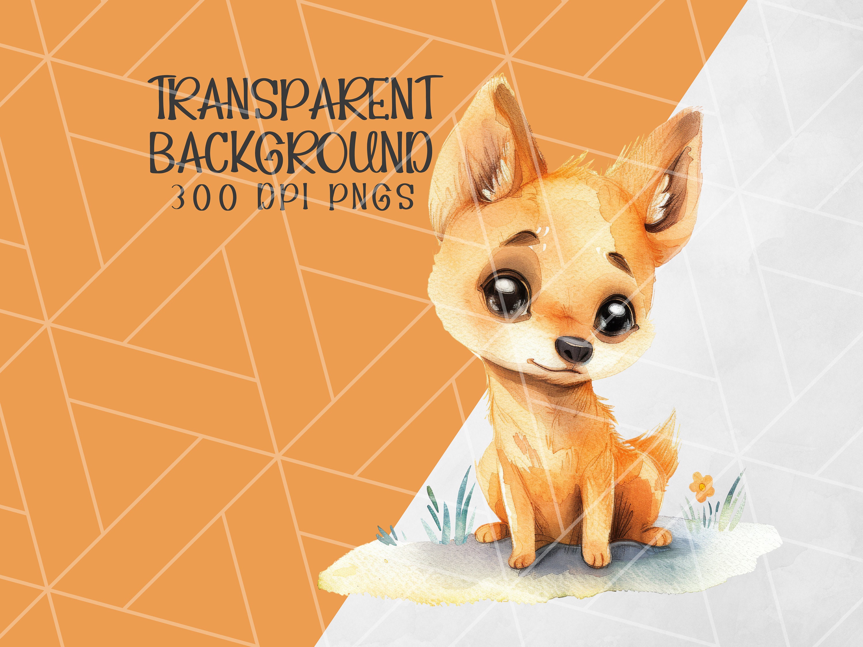 Baby Dingo PNG | Australian Animals Clipart | Watercolor Clipart ...