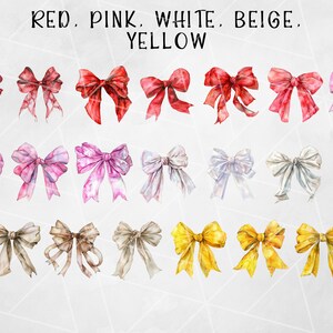 Watercolor Coquette Bow Clipart | Pink Ribbon Bow PNG Digital File ...