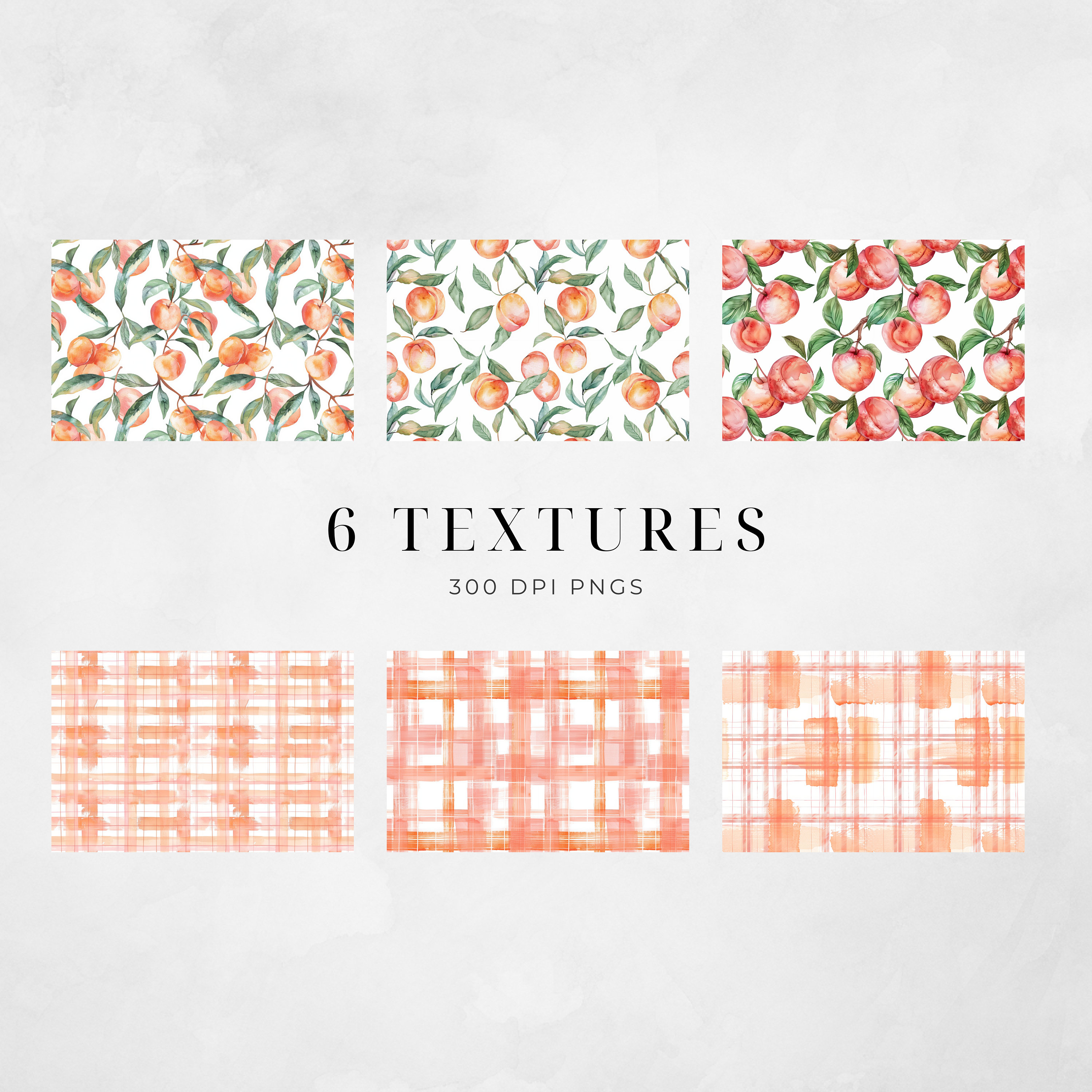 Watercolor Peach Bundle Clipart | Peach Baby Shower Clipart | Nursery ...