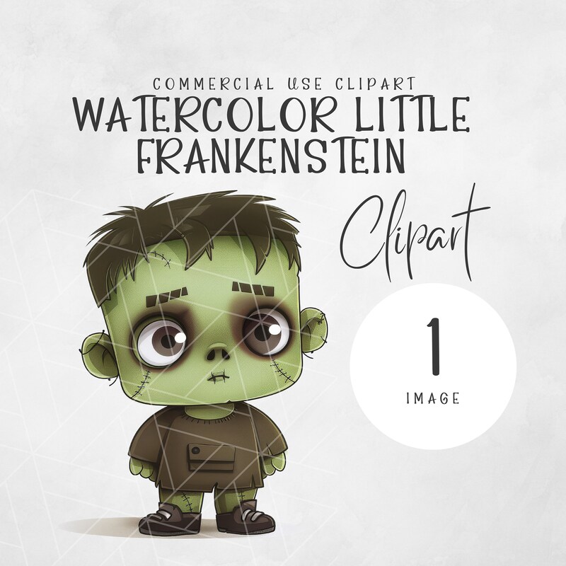 Cute Frankenstein Clipart - Etsy