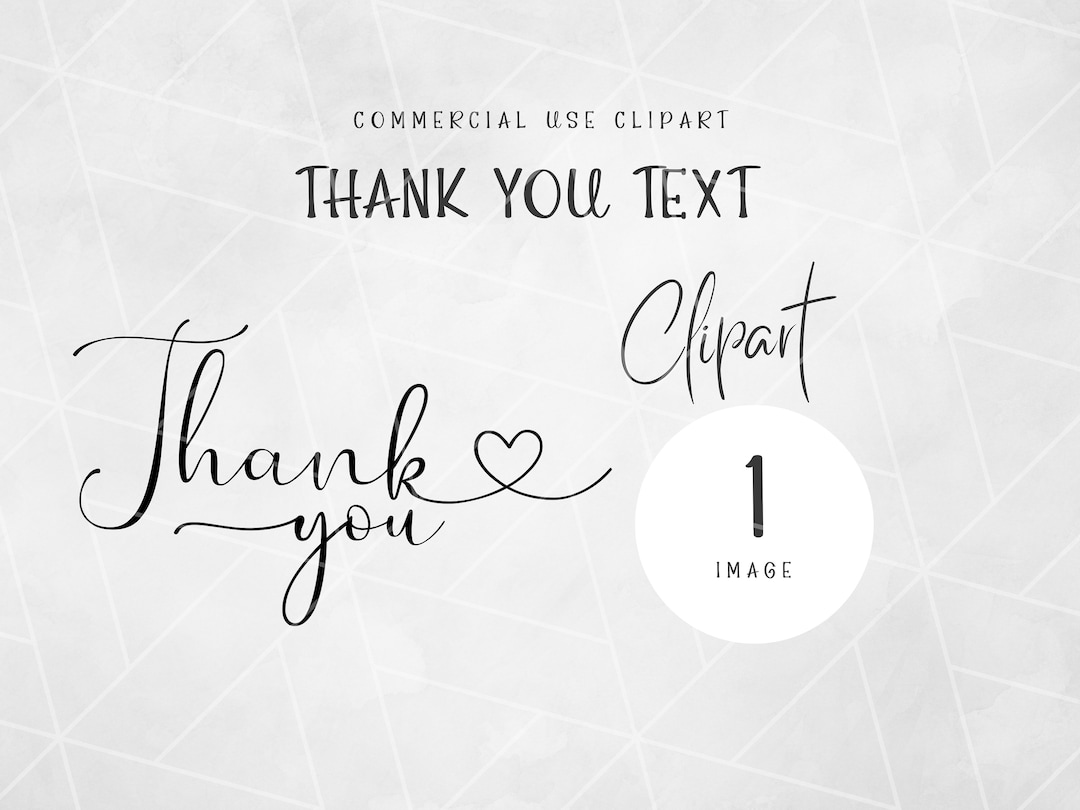 Script Thank You With Heart Clipart | Thank You PNG | Thank You Card ...