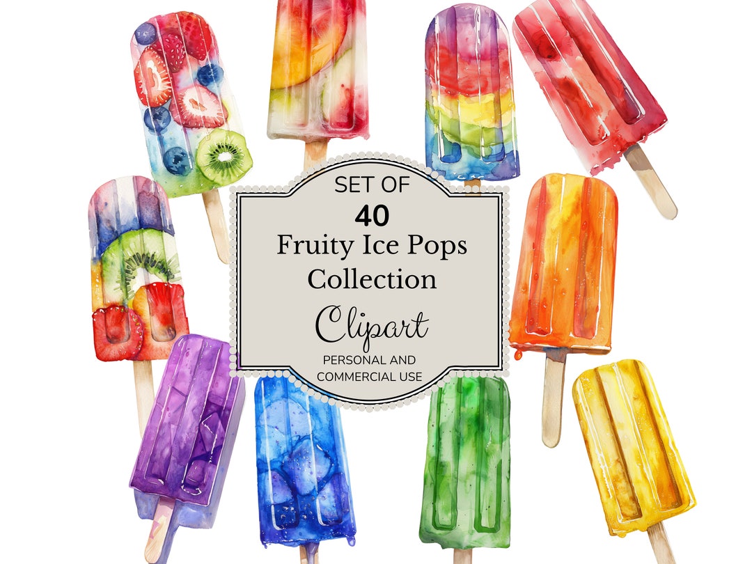 Fruity Popsicle Clipart | Instant Download | Summer Clipart ...