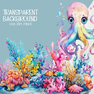 Watercolor Mermaid Clipart Bundle | Under the Sea Clipart | Watercolor ...