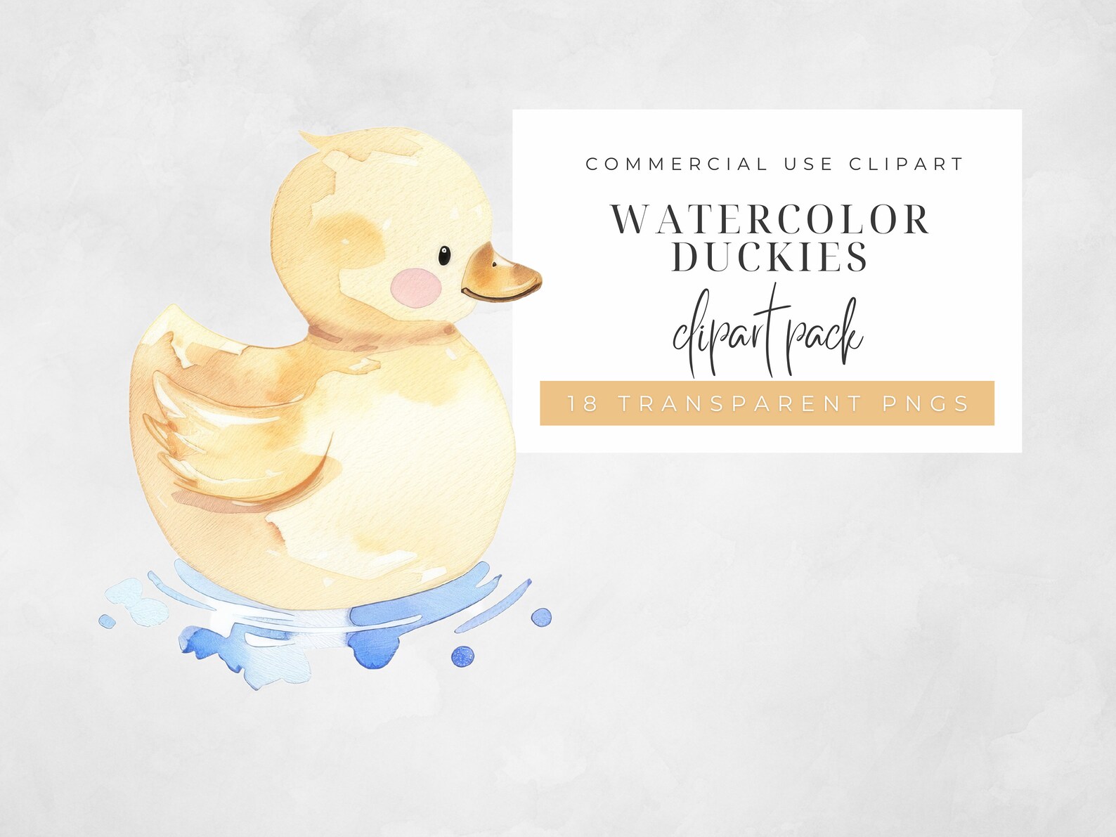 Watercolor Rubber Ducky Clipart Bundle | Rubber Duck | Rubber Ducky ...