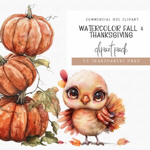 Fall Watercolor Clipart | Watercolor Fall Wildflower Clipart ...