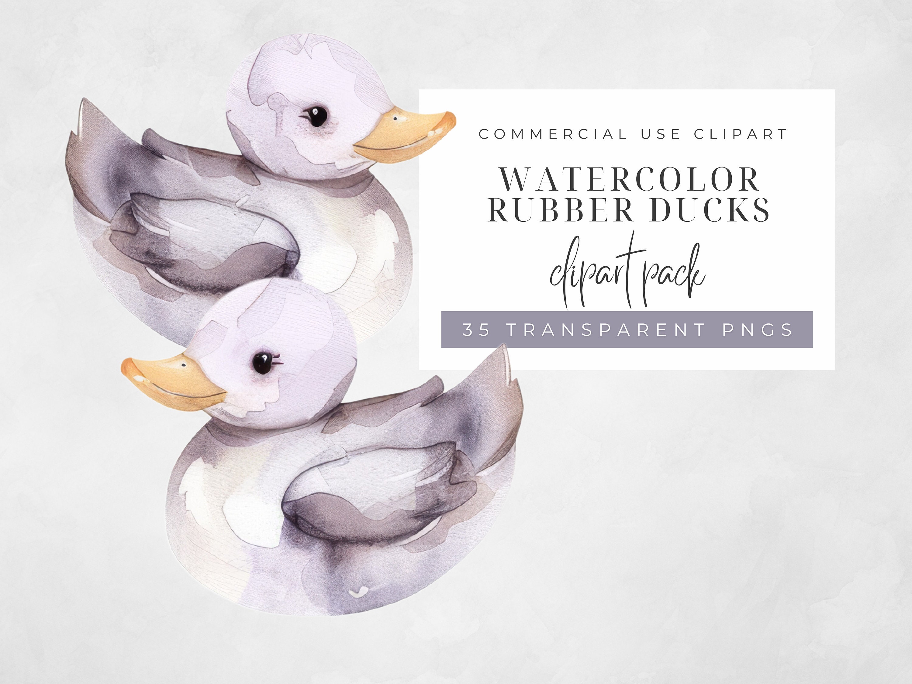 Watercolor Ducky Clipart Bundle | Rubber Duck | Rubber Ducky Clip Art ...