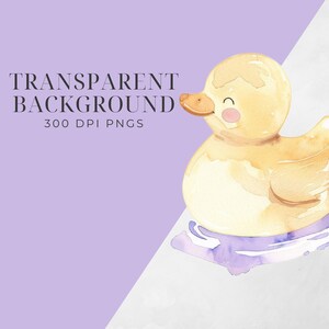 Watercolor Rubber Ducky Clipart Bundle | Rubber Duck | Rubber Ducky ...