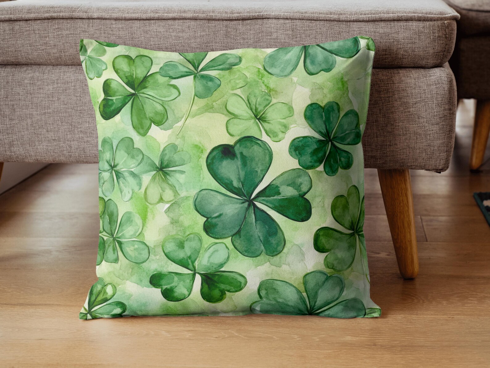 Shamrock Seamless Pattern | Watercolor Four Leaf Clover Digital Paper ...