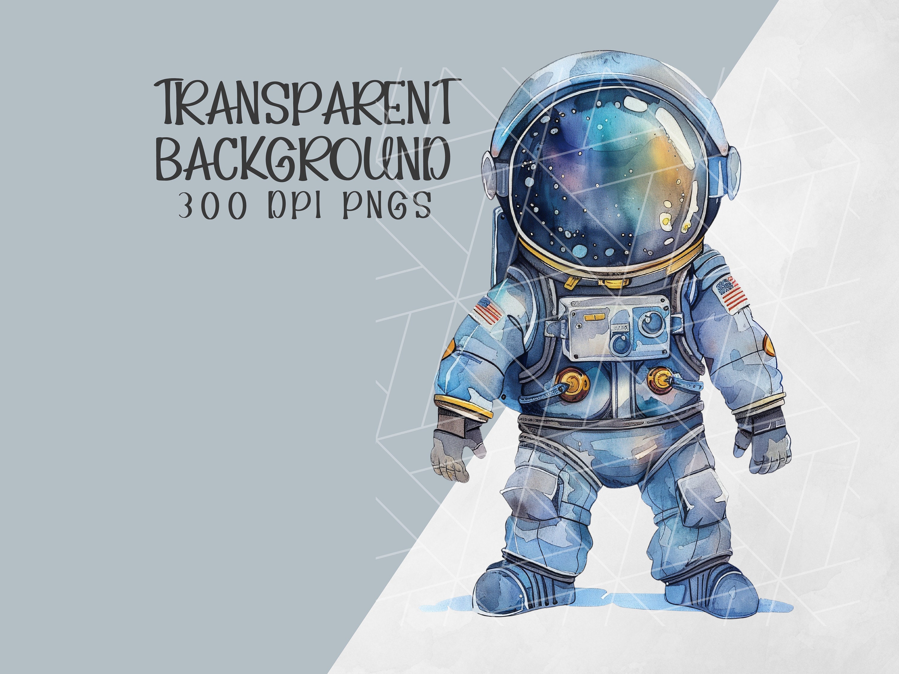 Space Astronaut Watercolor Clipart | Watercolor Astronaut Clipart ...
