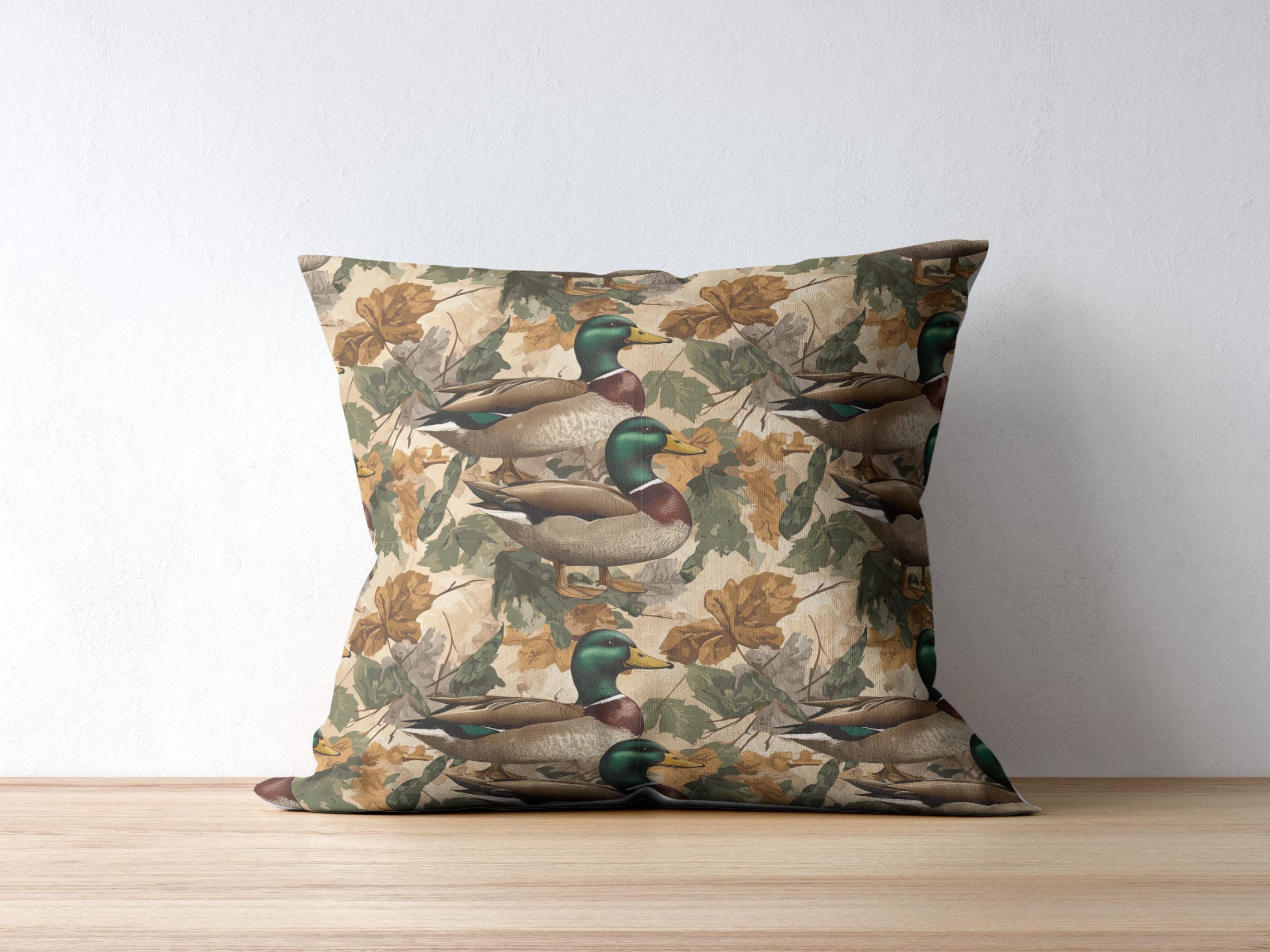 Seamless Mallard Duck Pattern | Watercolor Camouflage Ducks Print ...