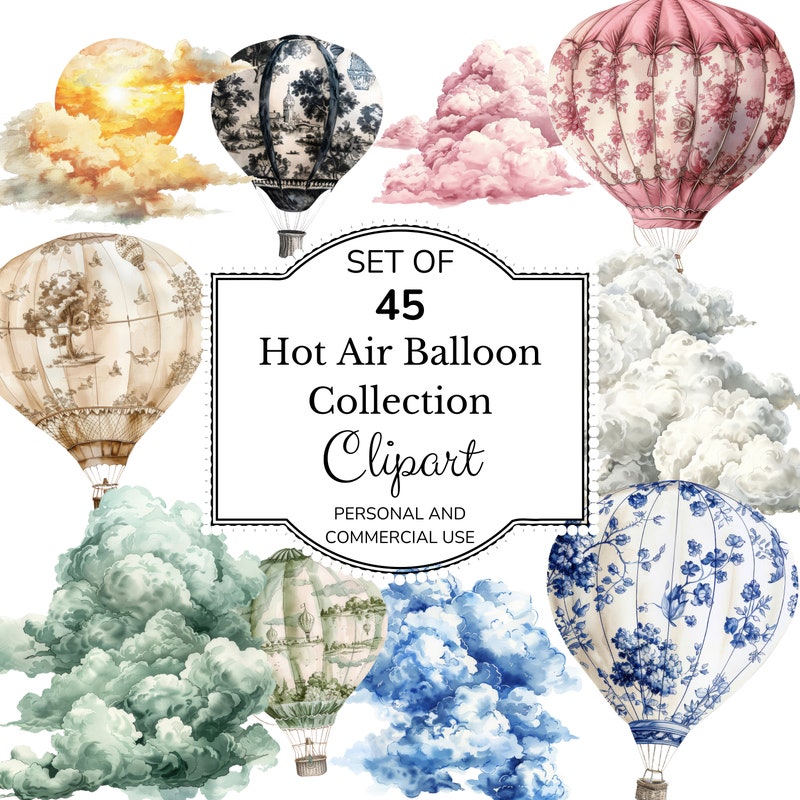 Air Balloon Clip Art - Etsy