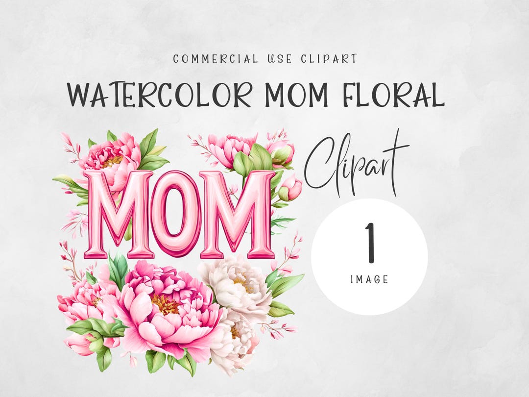 Pink Peony Mothers Day Clipart | Mom PNG | Sublimation PNG Designs ...