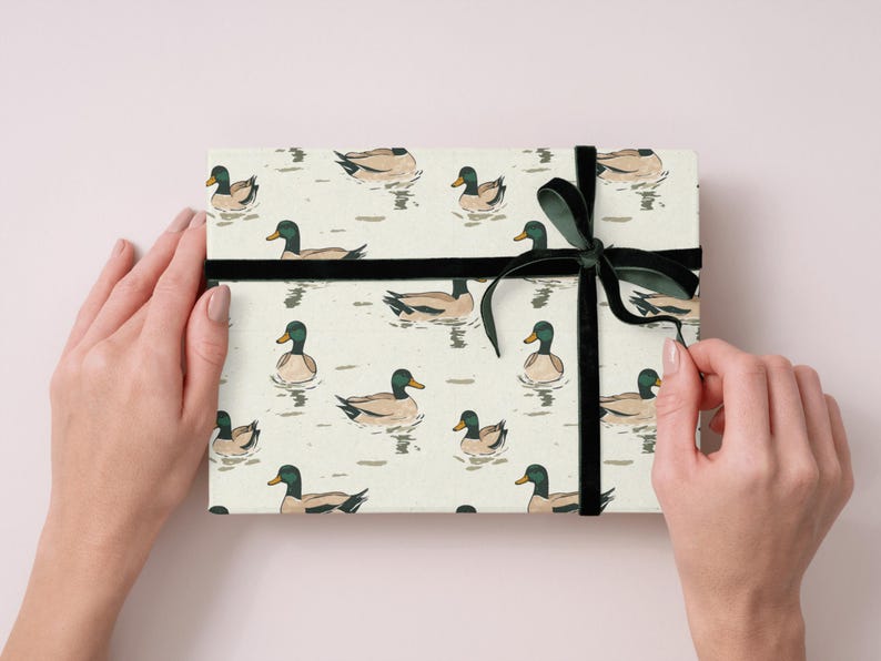 Seamless Mallard Duck Pattern | Watercolor Ducks Print | Hunting ...