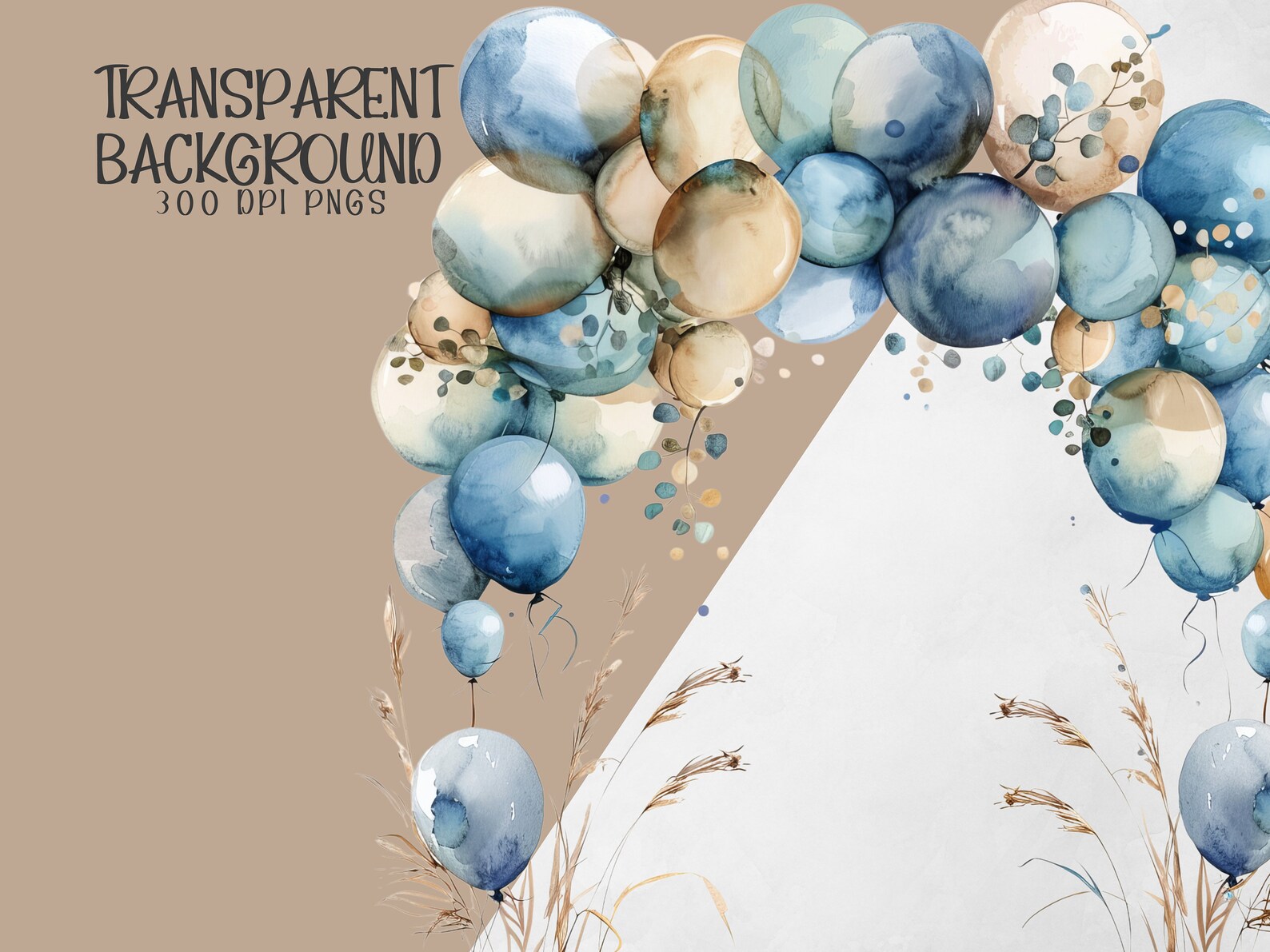 Watercolor Rainbow Balloon Clipart | Birthday Party Clipart | Balloon ...