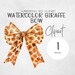 Watercolor Coquette Giraffe Bow Clipart | Animal Print Bow Clipart ...