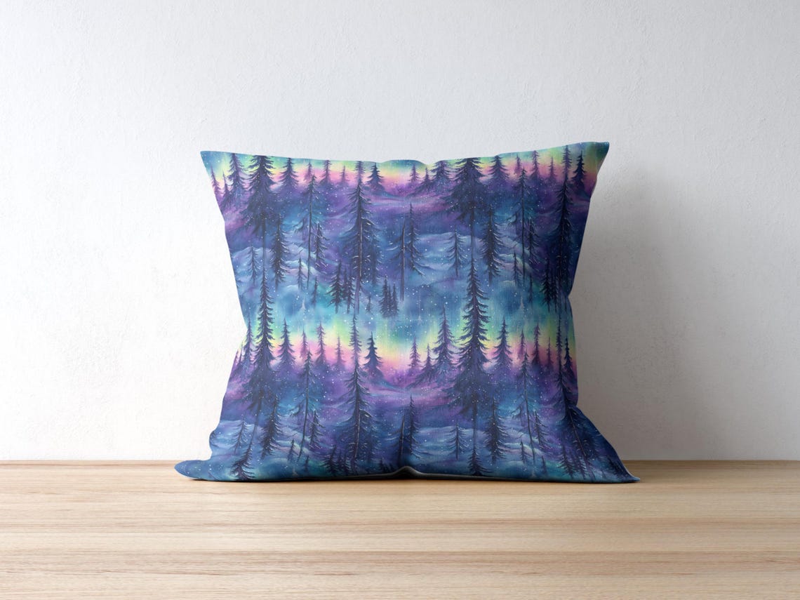 Northern Lights Seamless File, Digital Fabric Design, Printable Pattern ...