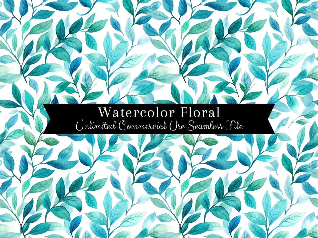 Watercolor Floral Seamless Print | Floral Seamless Pattern | Commercial ...