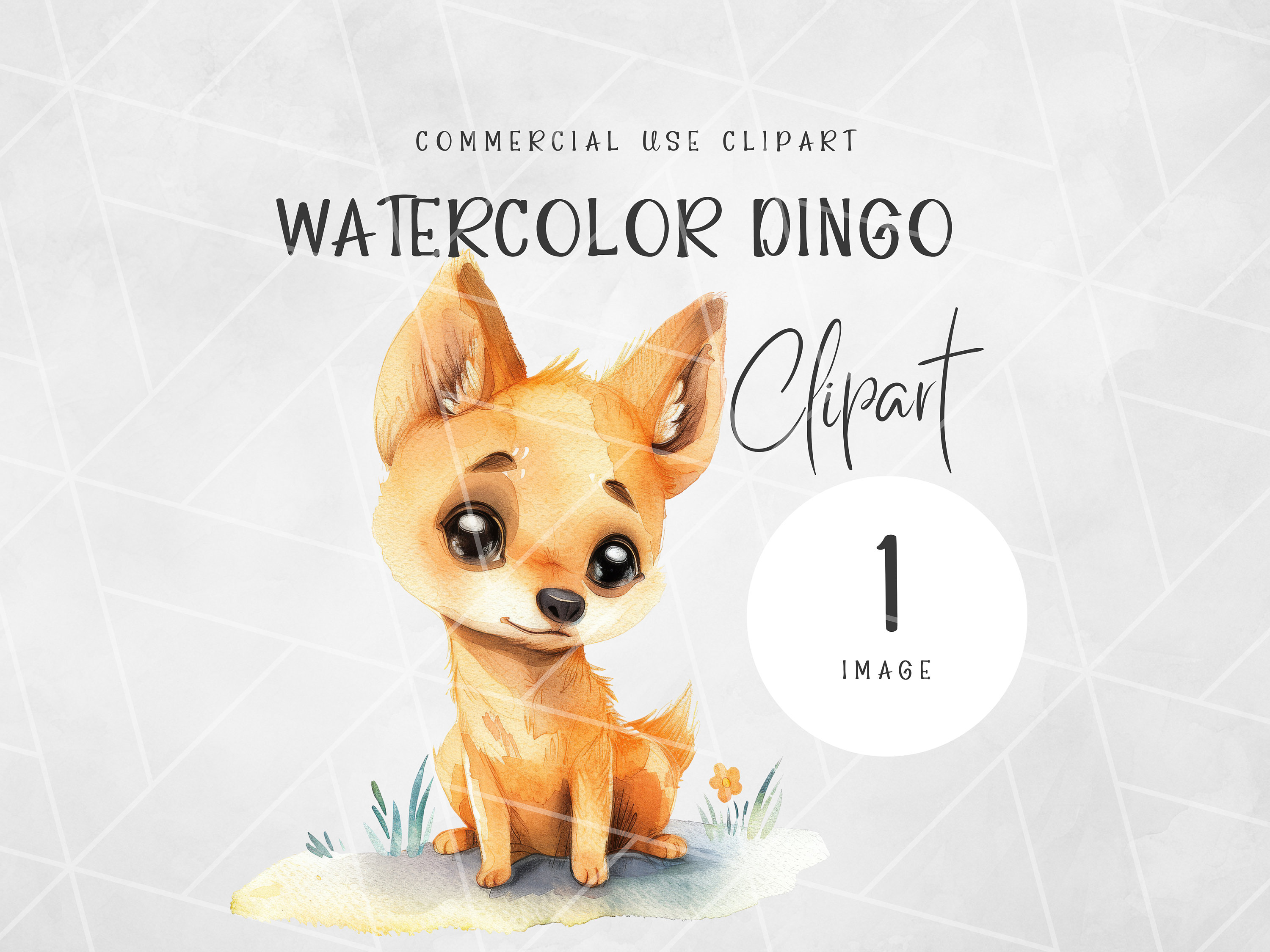 Baby Dingo PNG | Australian Animals Clipart | Watercolor Clipart ...