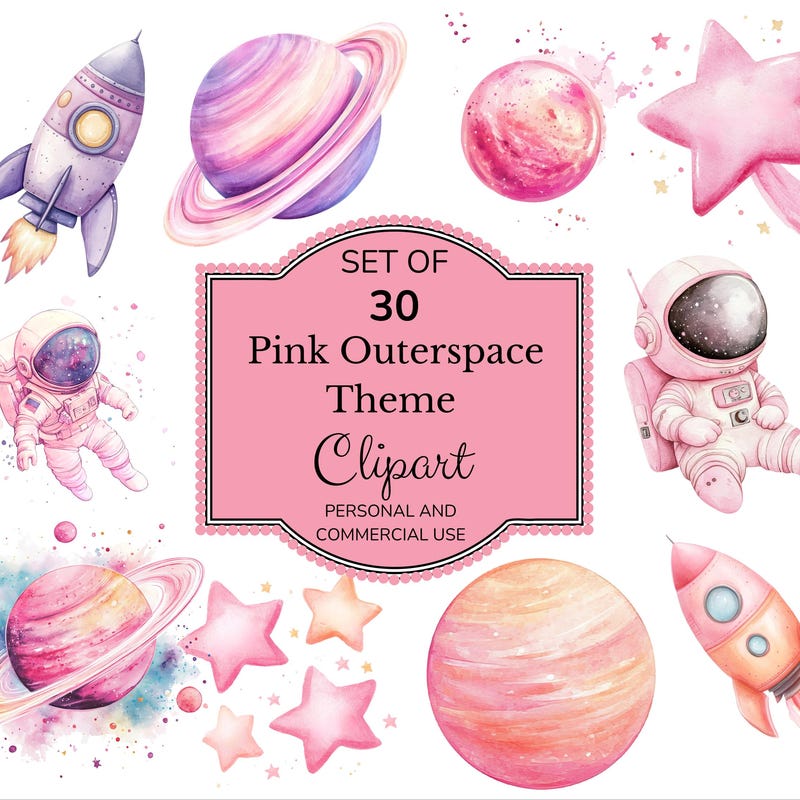 Space Pink Art - Etsy