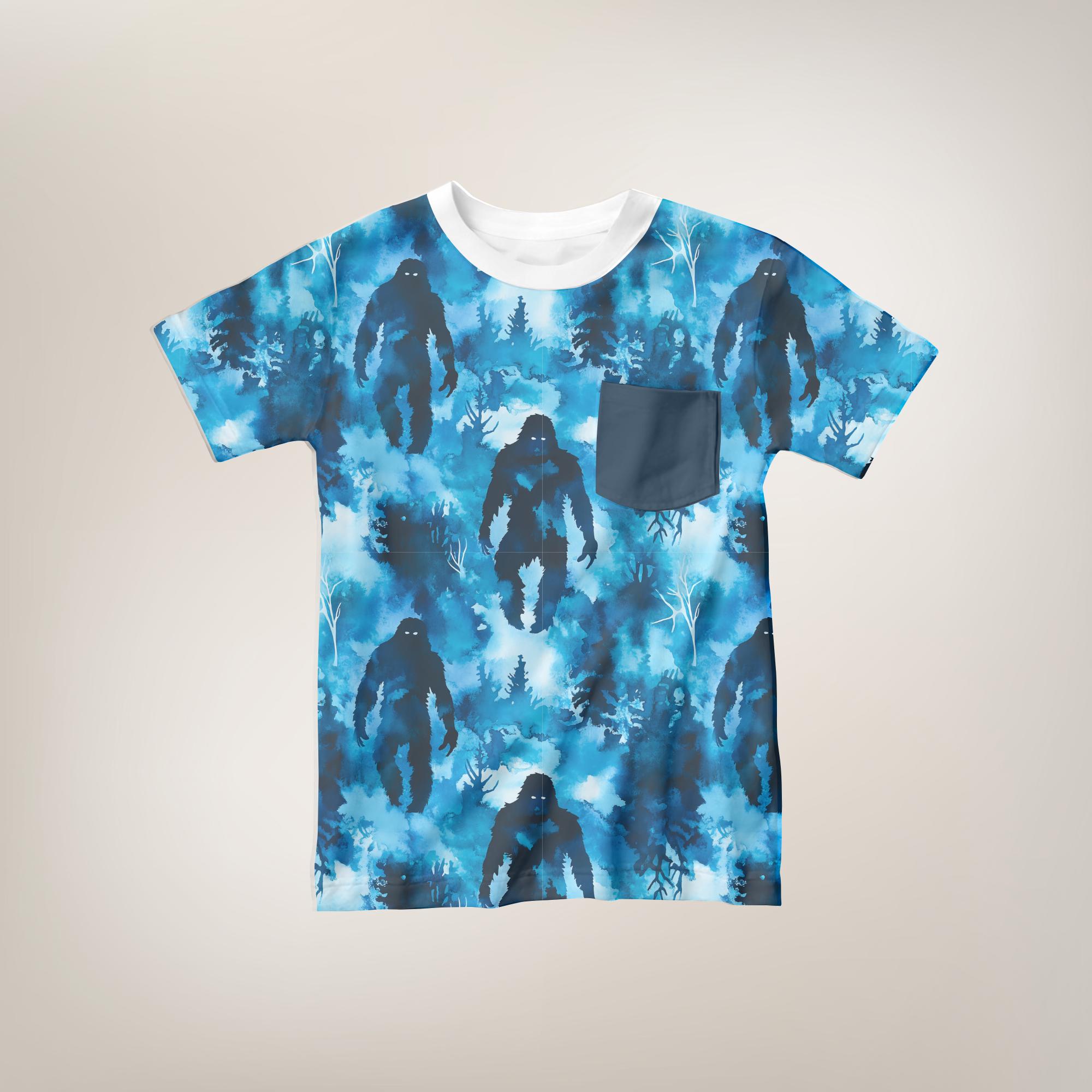 Watercolor Sasquatch Seamless Print | Big Foot Seamless Pattern ...